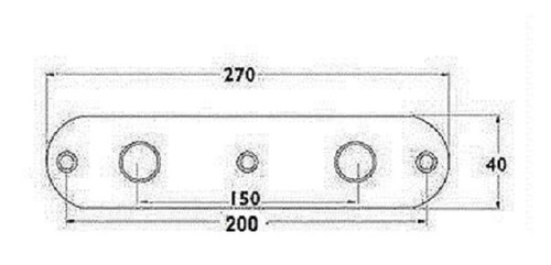Shower Fixing Bracket Plate Thermostatic Mixer Bar Valve Wall Kit Metal ...