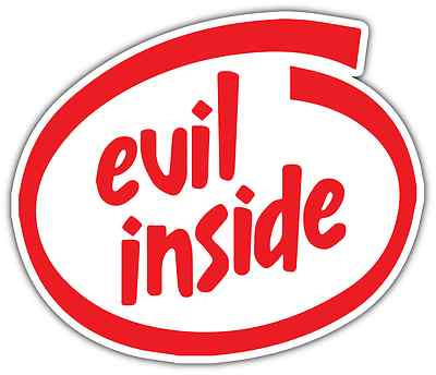 Evil Inside Satan Devil Car Bumper Window Vinyl Sticker Decal 5"X4" | eBay