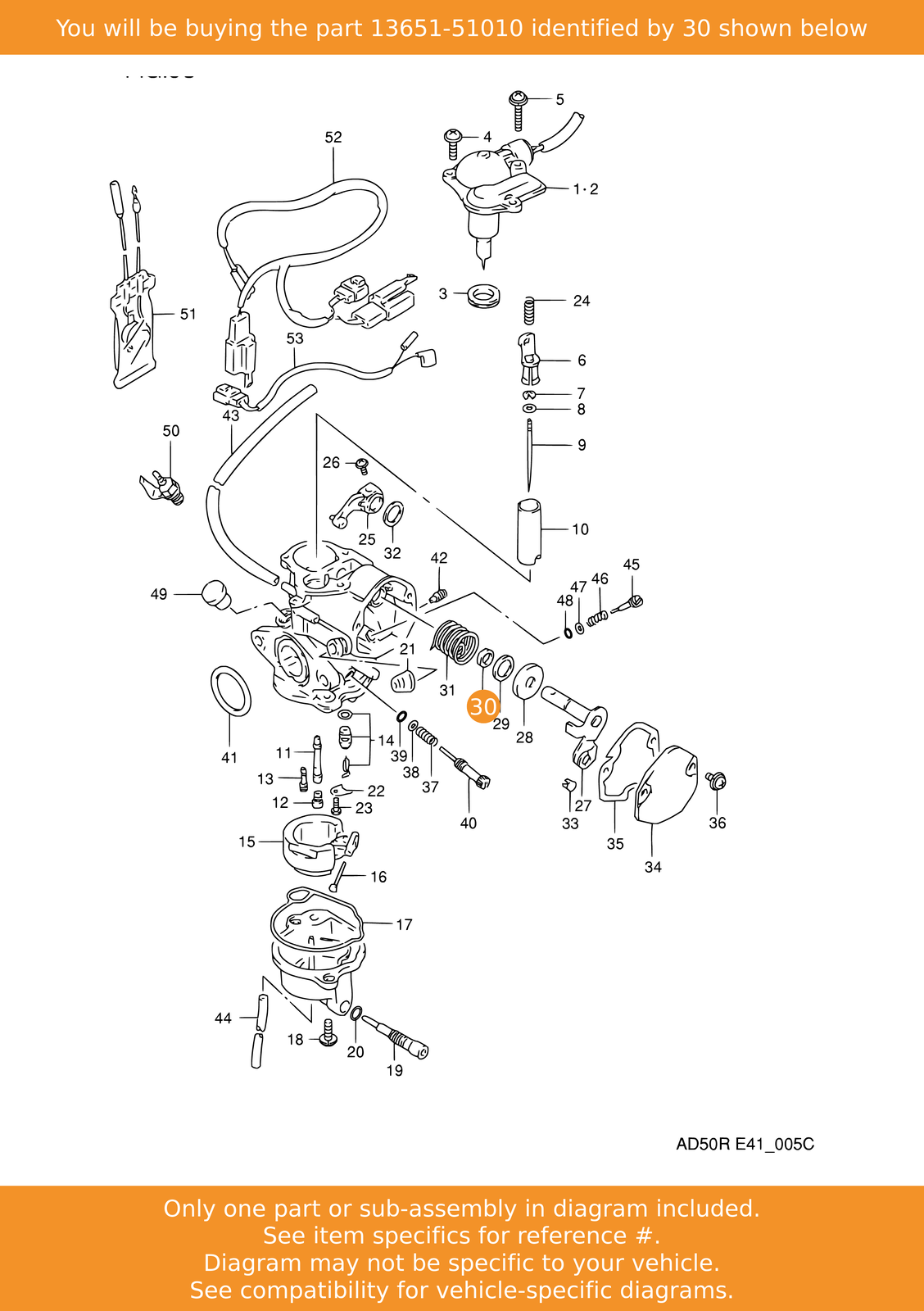 SUZUKI seal, 13651-51010 OEM | eBay
