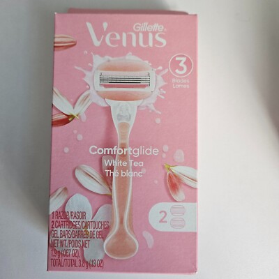 Gillette Venus Comfort glide Womens's razor 2 Cartridges and 1 Razor | eBay