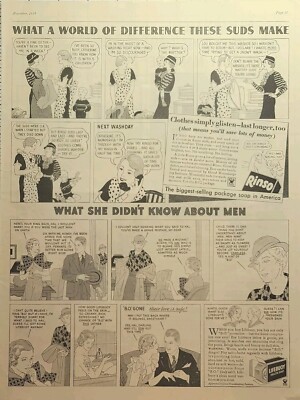 Rinso Lifebuoy Laundry Detergent Health Soap Comic Strips Vintage Print ...