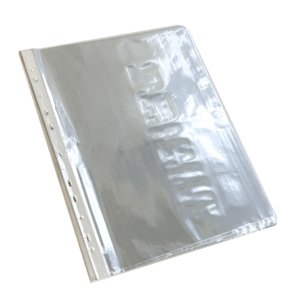 A4 Clear Plastic Punched Pockets Poly Wallets Sleeves Document ...
