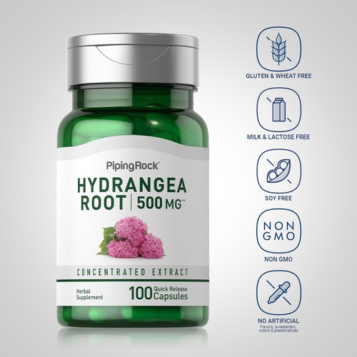 Hydrangea Root | 500mg | 100 Capsules | Non-GMO, Gluten Free | by ...