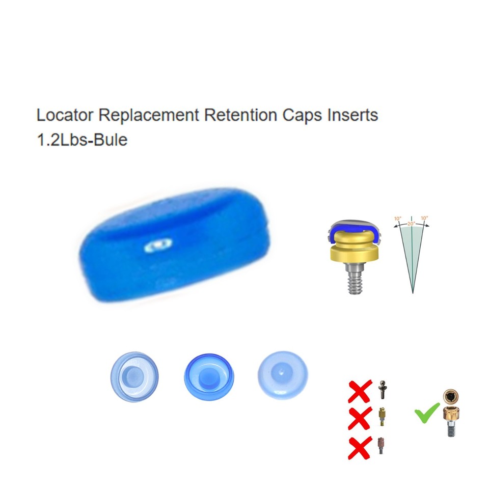 US Dental Replace Retention Cap Inserts For lock In Overdenture Locator ...