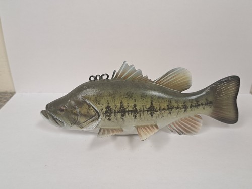 Paul McNeal 7" Ice Fishing Decoy. Large Mouth Bass Pattern. Hand Carved ...