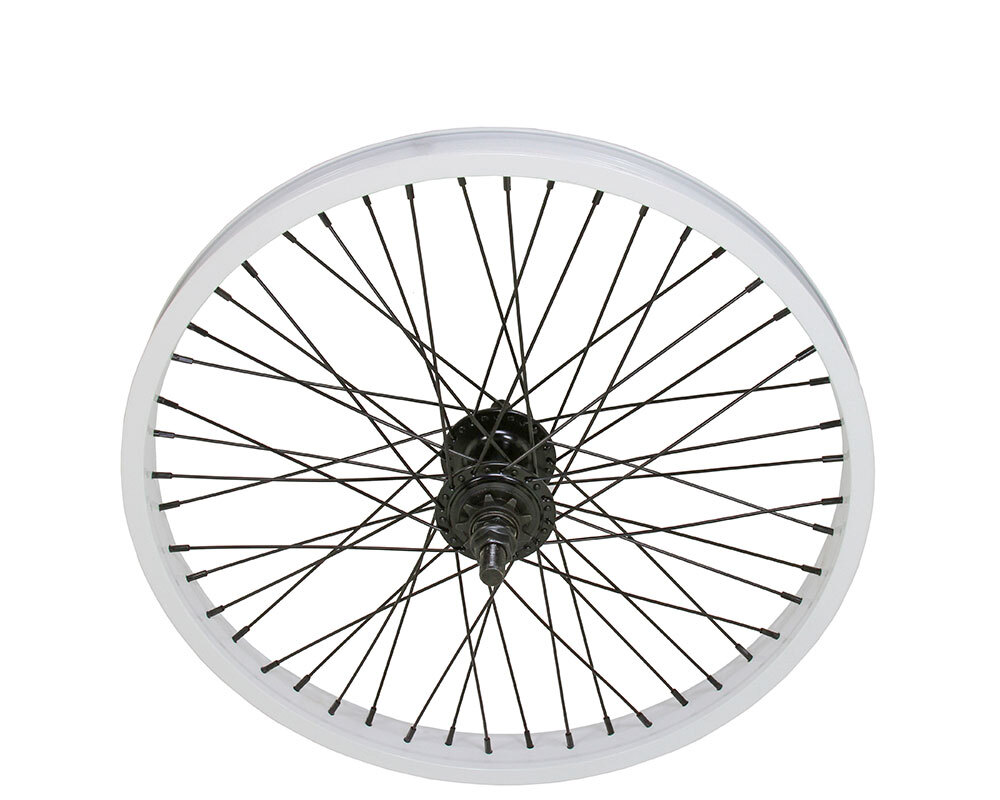 20" BMX 48 Spokes Double Walls Wheel 9T Cog 14mm Axle Sealed Bearing ...
