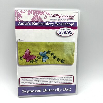 Anita Goodesign Embroidery CD: Zippered Butterfly Bag & Christmas ...