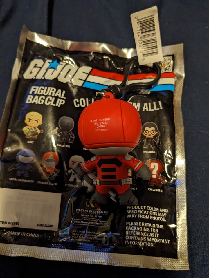 Crimson Guard GI Joe 3D Monogram Figural bag clip blind bag | eBay