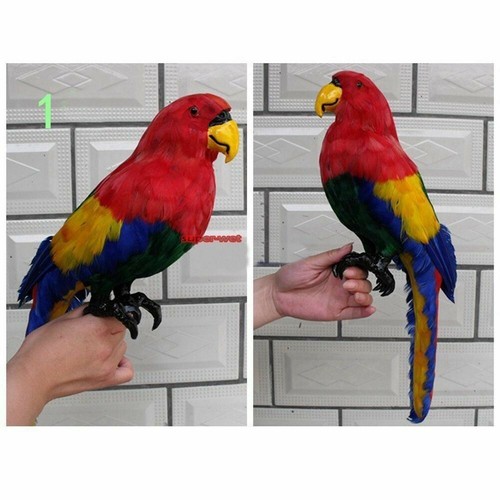 Fake Artificial Parrot Feathered Bird Garden Home Decor Taxidermy ...