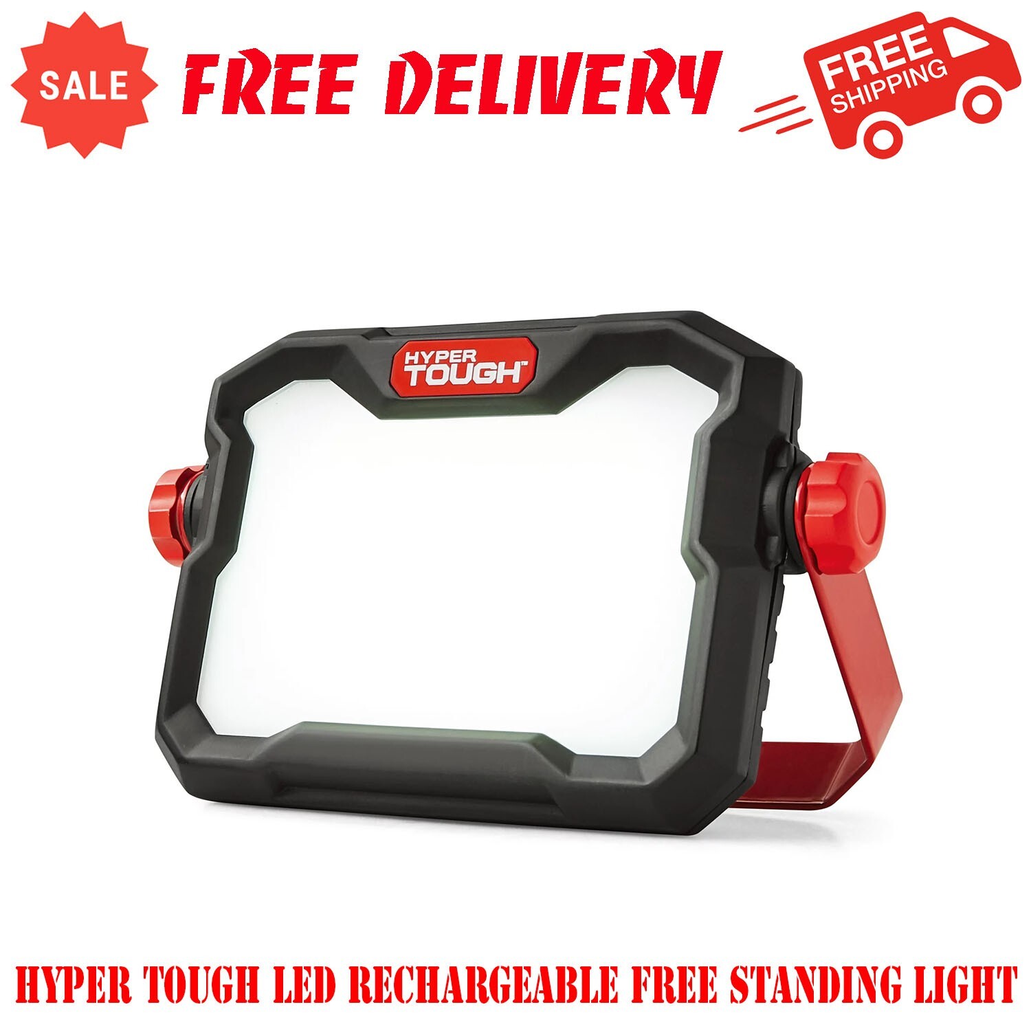 Hyper Tough LED 1000 Lumen Rechargeable Free Standing Light, Handheld ...