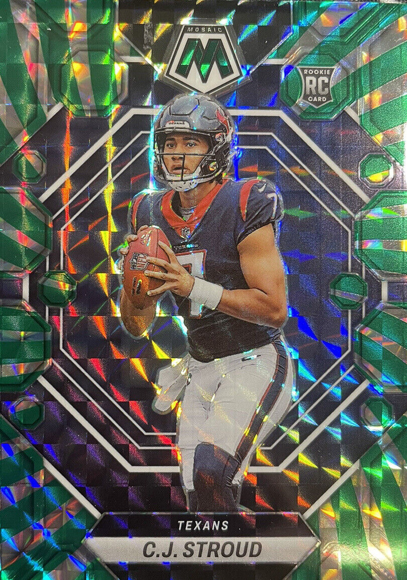 2023 Panini Mosaic - Rookies Green Swirl Mosaic Prizm #292 C.J. Stroud ...