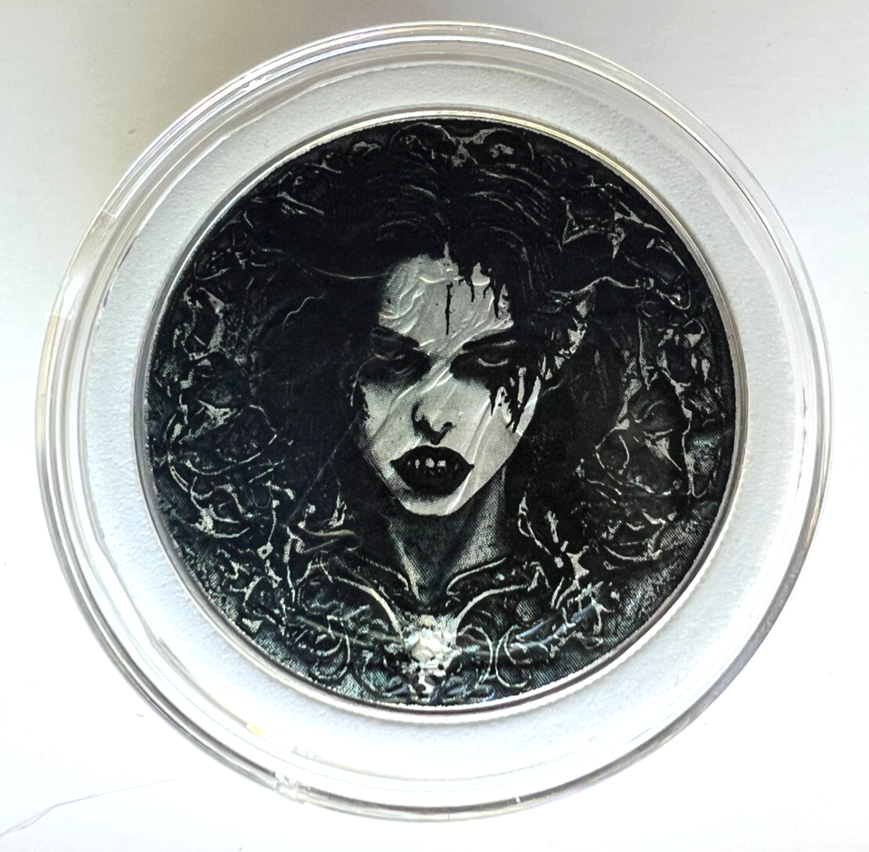 Vampire / Vampiress Coin - American Silver Eagle 1oz .999 Silver Dollar ...