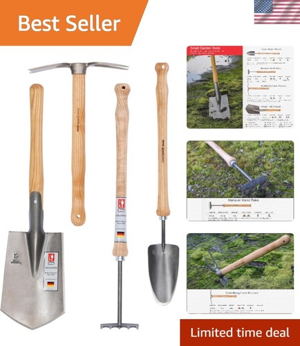 Durable 4-Piece Garden Tool Set - Carbon Steel Heads & Ergonomic Ash ...