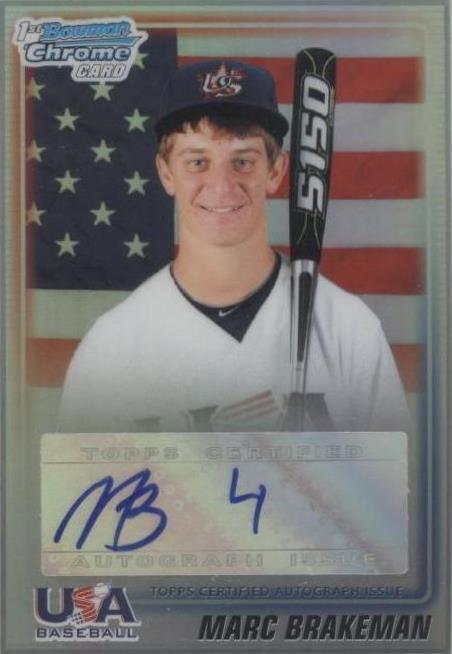 2010 Bowman Draft Picks & Prospects - USA Team Autograph Marc Brakeman ...
