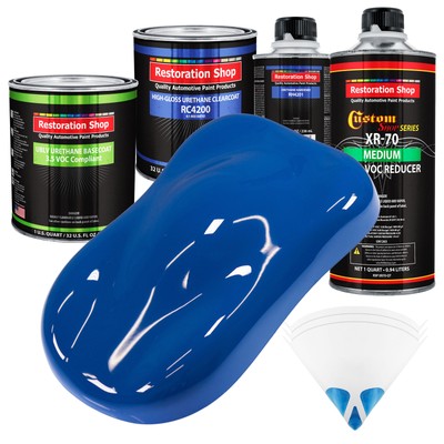 Reflex Blue Quart Kit Low VOC URETHANE BASECOAT Car Auto Body Paint Kit ...