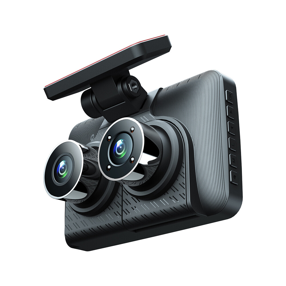 Dash Cam Front and Rear Inside 3 Cameras 1080+720+480P 4in Car Rearview ...