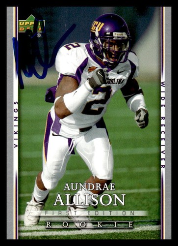Aundrae Allison 2007 Upper Deck First Edition #169 IP Auto Football ...