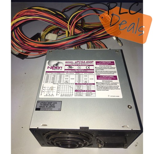 1PC Used NIPRON ePCSA-650P ePCSA-650P-E2S Power Supply 650W Fast ...