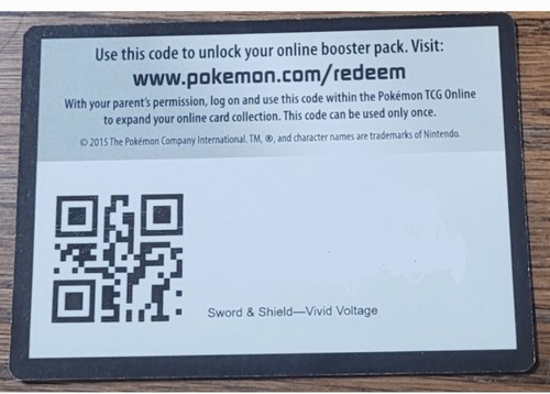 Code Card Pokemon Sword & Shield - Vivd Voltage | eBay