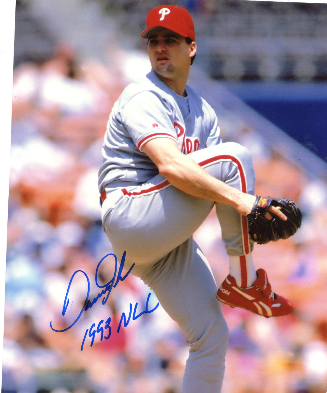 DANNY JACKSON PHILADELPHIA PHILLIES 1990 NLC ACTION SIGNED 8X10 PHOTO ...
