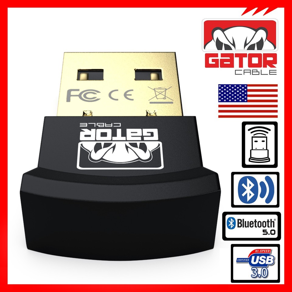 USB 3.0 Bluetooth 5.0 Adapter Dongle Receiver Wireless Audio Music TV ...