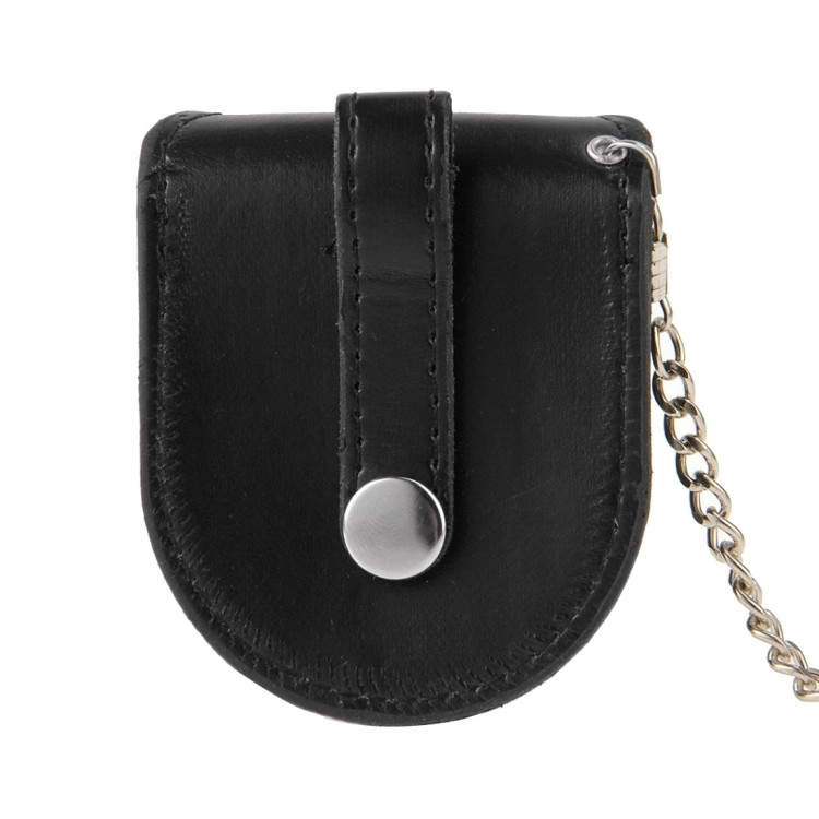 Leather Pocket Watch Holster with Chain, Belt Pouch, 8x6.5x2.3cm, 34cm ...