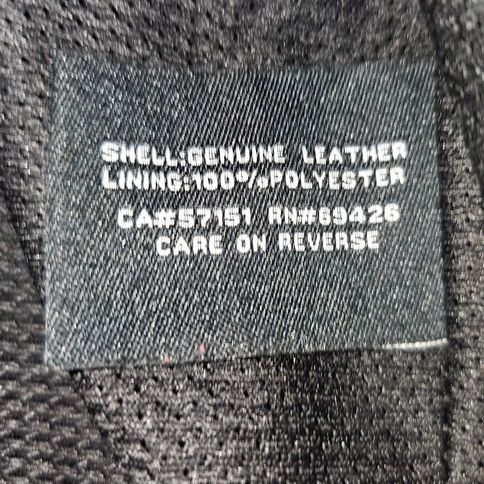 Wilsons Cycle Men's Black Leather Biker Heavy Jacket Size XL | eBay