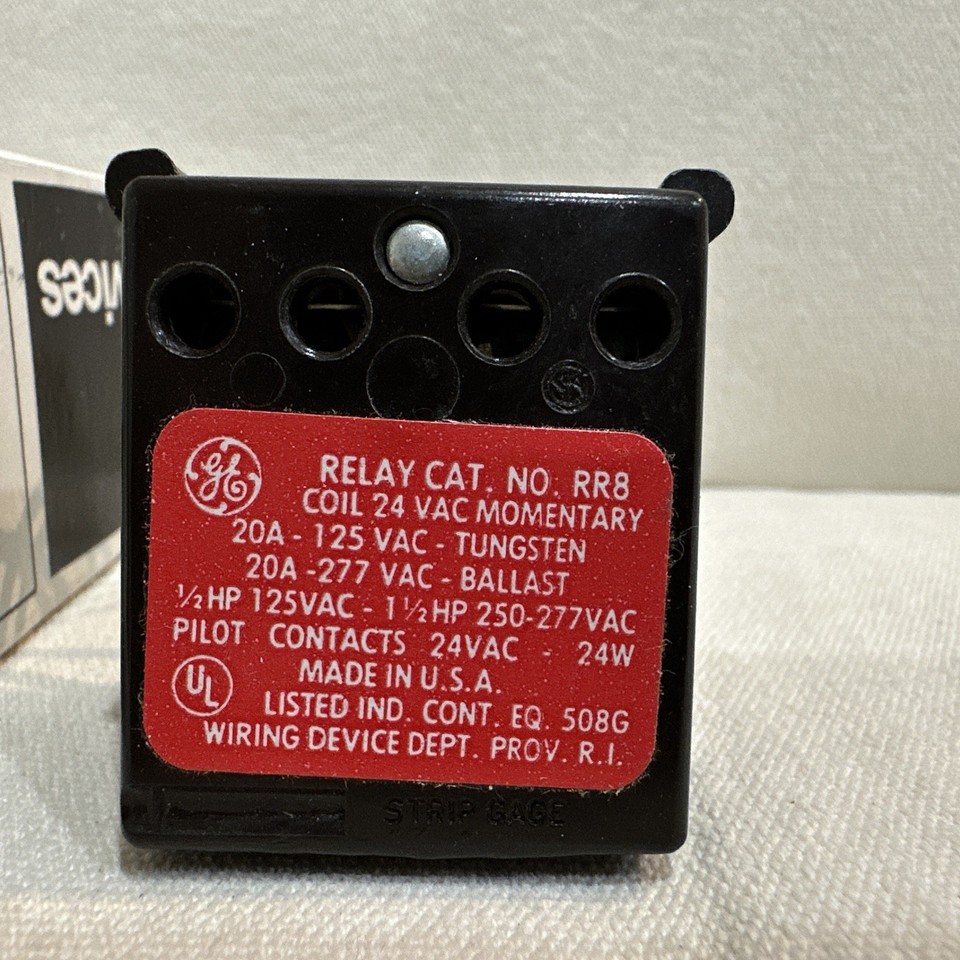 GENERAL ELECTRIC –RR8 REMOTE CONTROL RELAY+PILOT LIGHT CONTACT – 20A ...