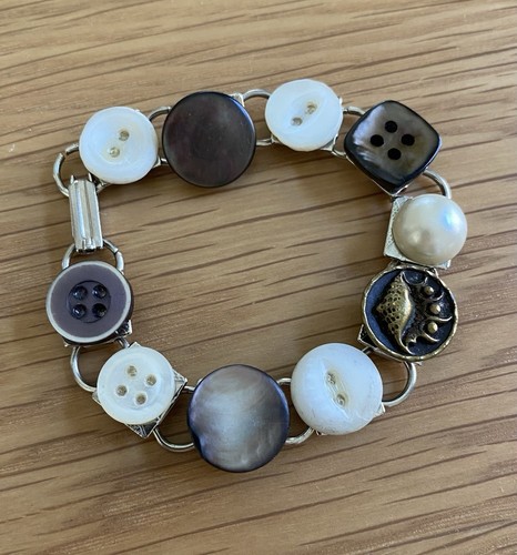 Vintage Button Bracelet, Handmade Wearable Art, 7 Inches | eBay