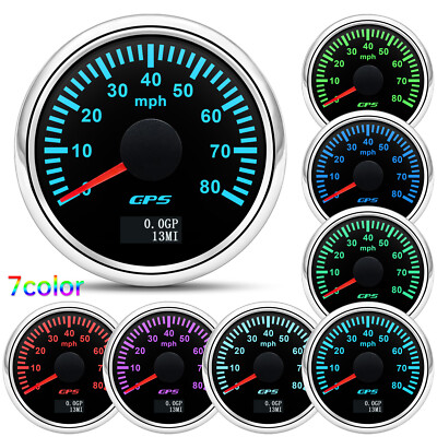 2'' 52MM GPS Speedometer 0-80MPH Gauge Odometer for Boat Car Truck ...