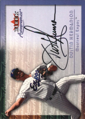2001 Fleer Autographics #44 Dustin Hermanson Certified Autograph ...