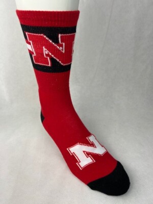 Nebraska Cornhuskers Band Crew Socks Red Large | eBay