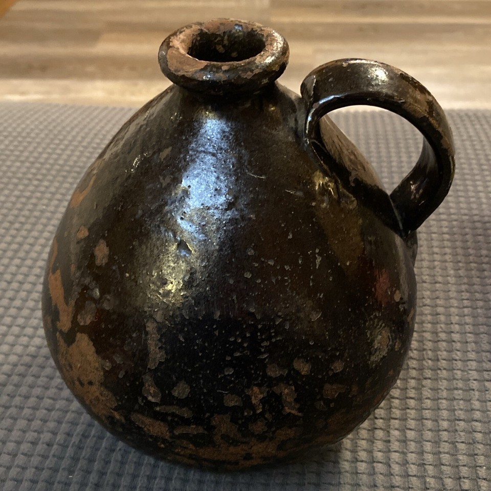 Unusual Redware Jug With Ovoid Shape-As Found | eBay