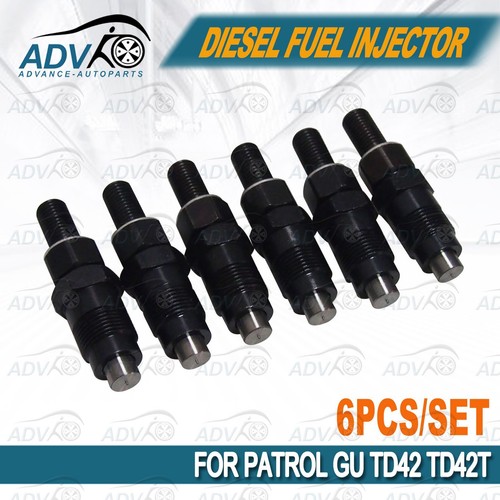 Set of 6 New Diesel Fuel Injectors Set For Nissan Patrol GU Y61 TD42 ...