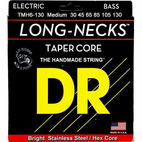DR TMH6-30 Long Necks Stainless Steel Tapered 6-Strings Bass, 30-125 ...