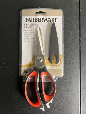 Farberware Classic 4‑In‑1 Ultimate Shears with non slip handles kitchen ...