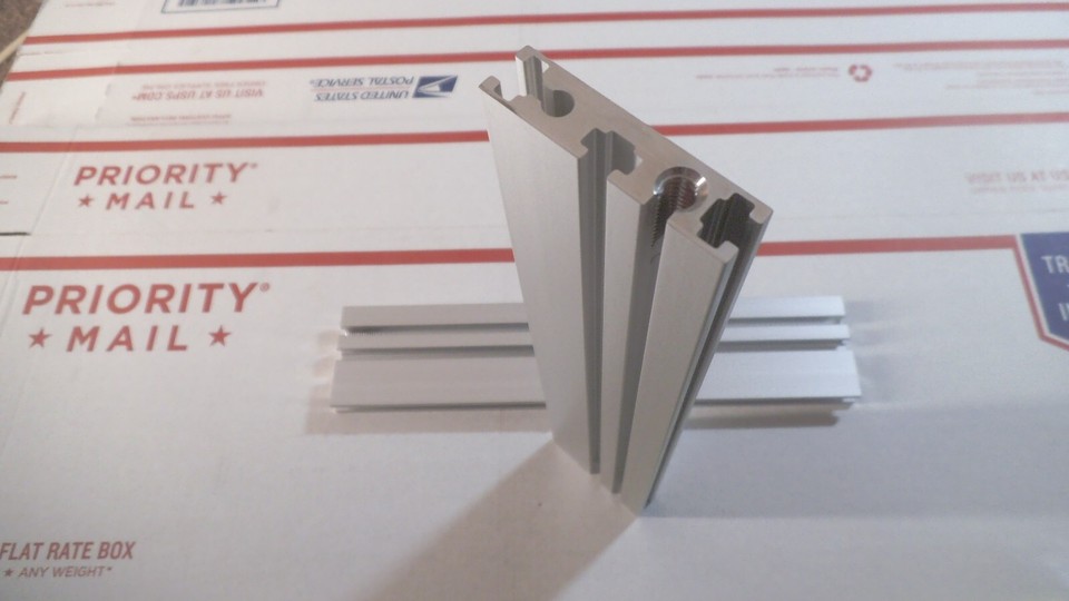 Lot of 2 pcs Aluminum slotted bar stock, 9-5/8" x 2" x .475 thick | eBay