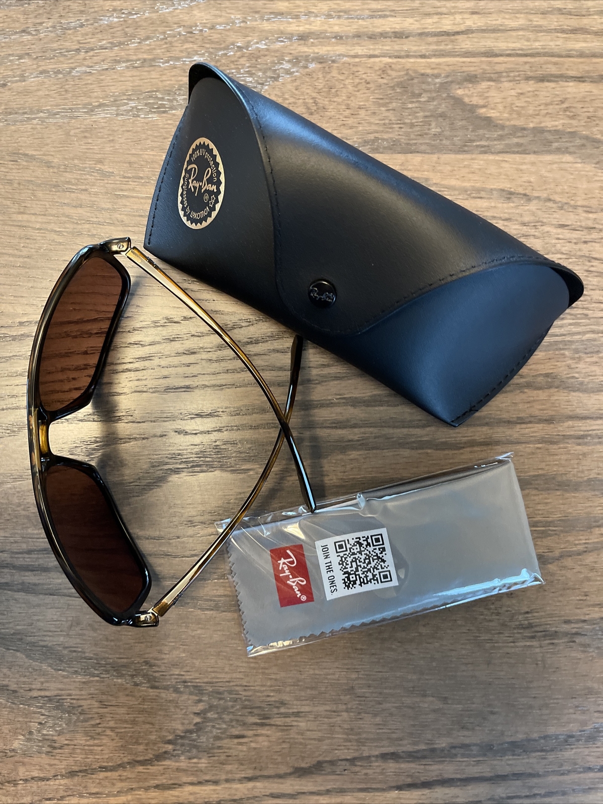 Ray-Ban RB4375 Sunglasses Havana Dark Brown Rectangle 60mm With Case ...