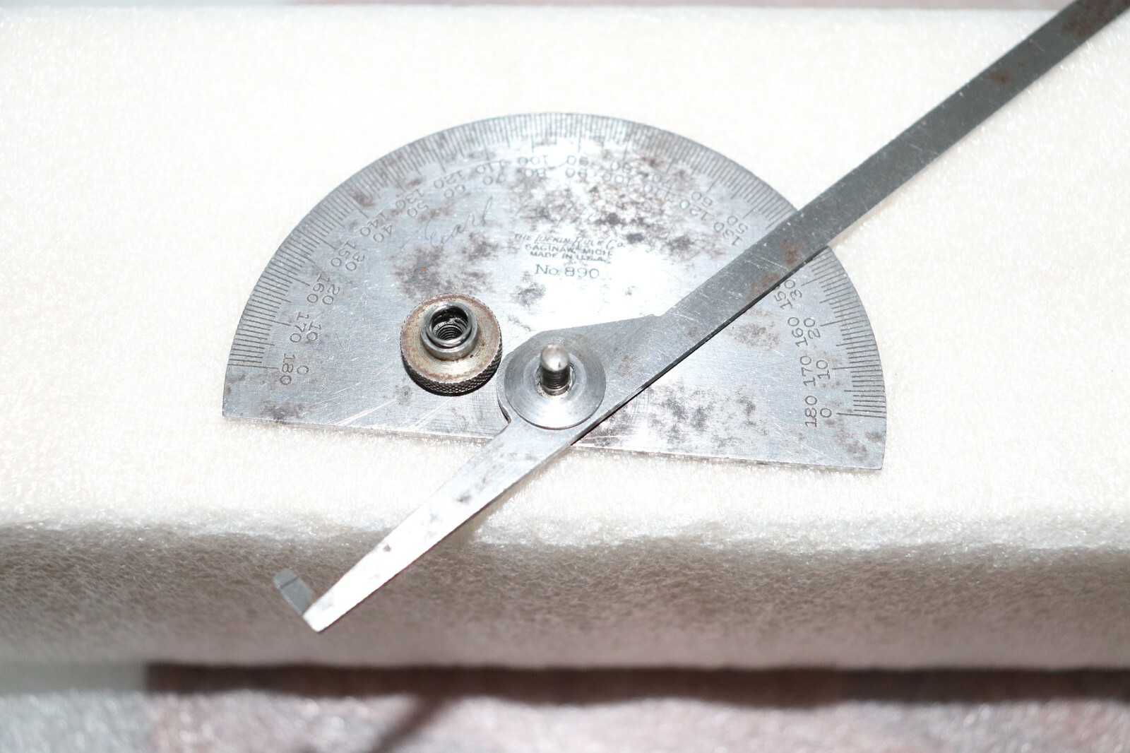 The Lufkin Rule Co. No. 890 Steel Adjustable Locking Protractor | eBay