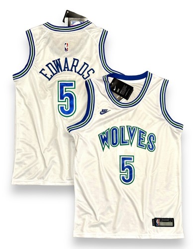 Anthony Edwards Timberwolves White Nike Jersey (Youth Sizes) | eBay