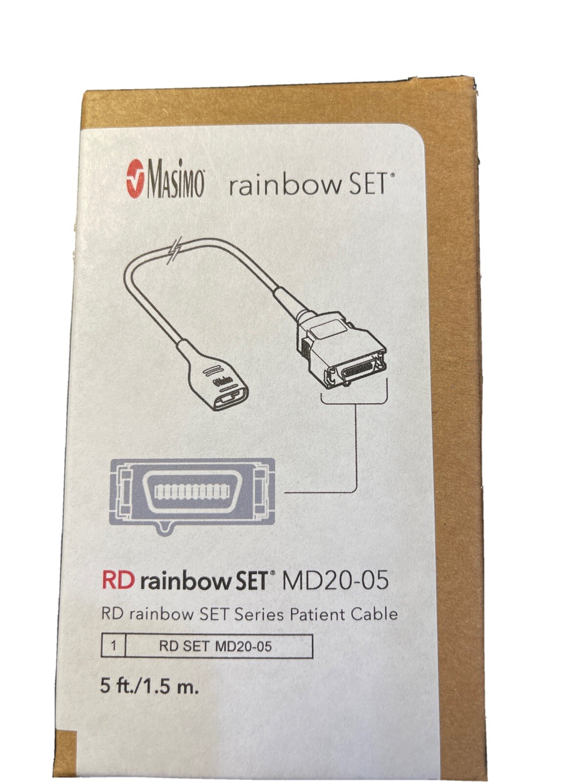 Masimo 4072 RD Rainbow Set MD20-05 Rainbow patient cable Set 5ft | eBay
