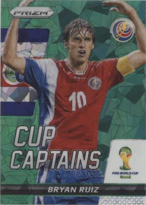 2014 Panini Prizm World Cup - Cup Captains Bryan Ruiz #3 Green Crystal ...