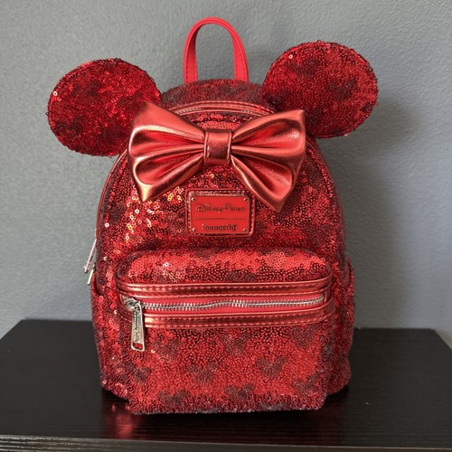 Disney Parks Loungefly Mini Backpack Red Sequin Minnie Mouse Mickey ...