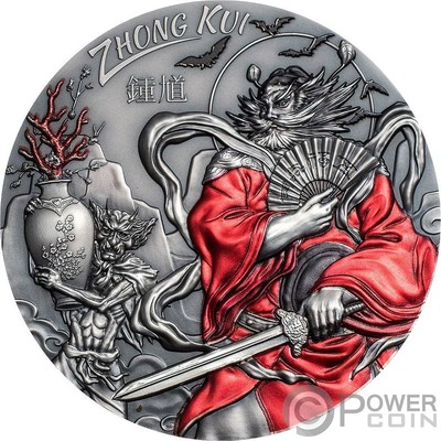 ZHONG KUI Asian Mythology 3 Oz Moneda Plata 20$ Cook Islands 2019 | eBay