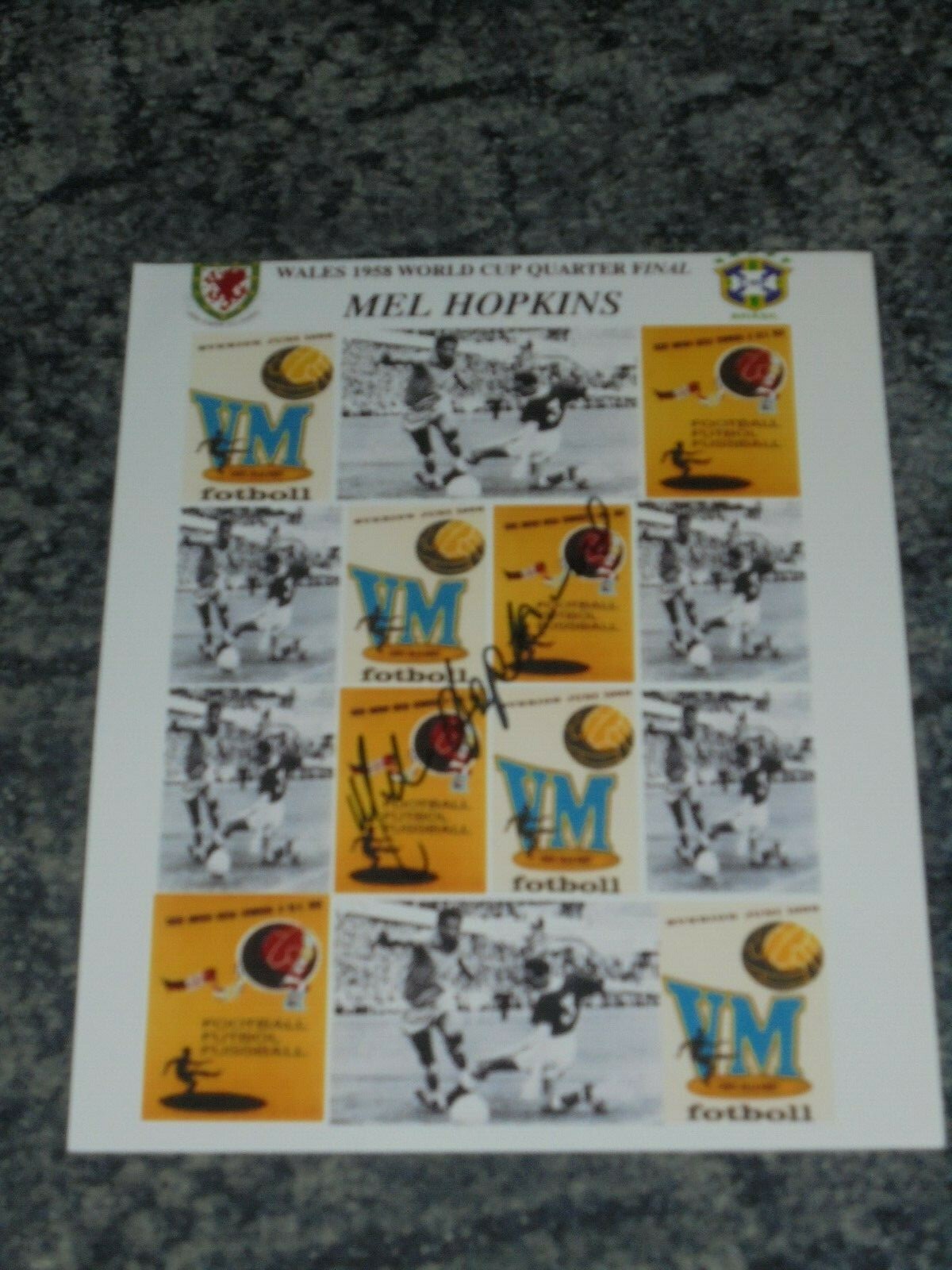 MEL HOPKINS - WALES - WORLD CUP 1958 - 10x8 PHOTO SIGNED. (2) | eBay UK