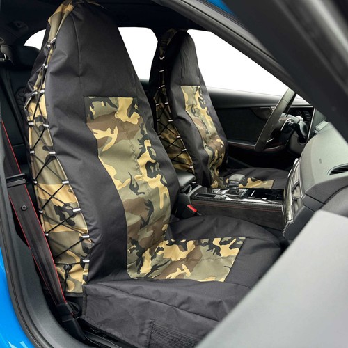 Desert Camo Canvas & Black High Back Car Seat Covers For Nissan Maxima ...