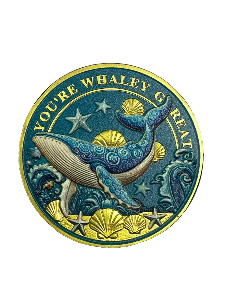 You're Turtley Awesome/You're Whaley Great Challenge Coin-Turtle ...