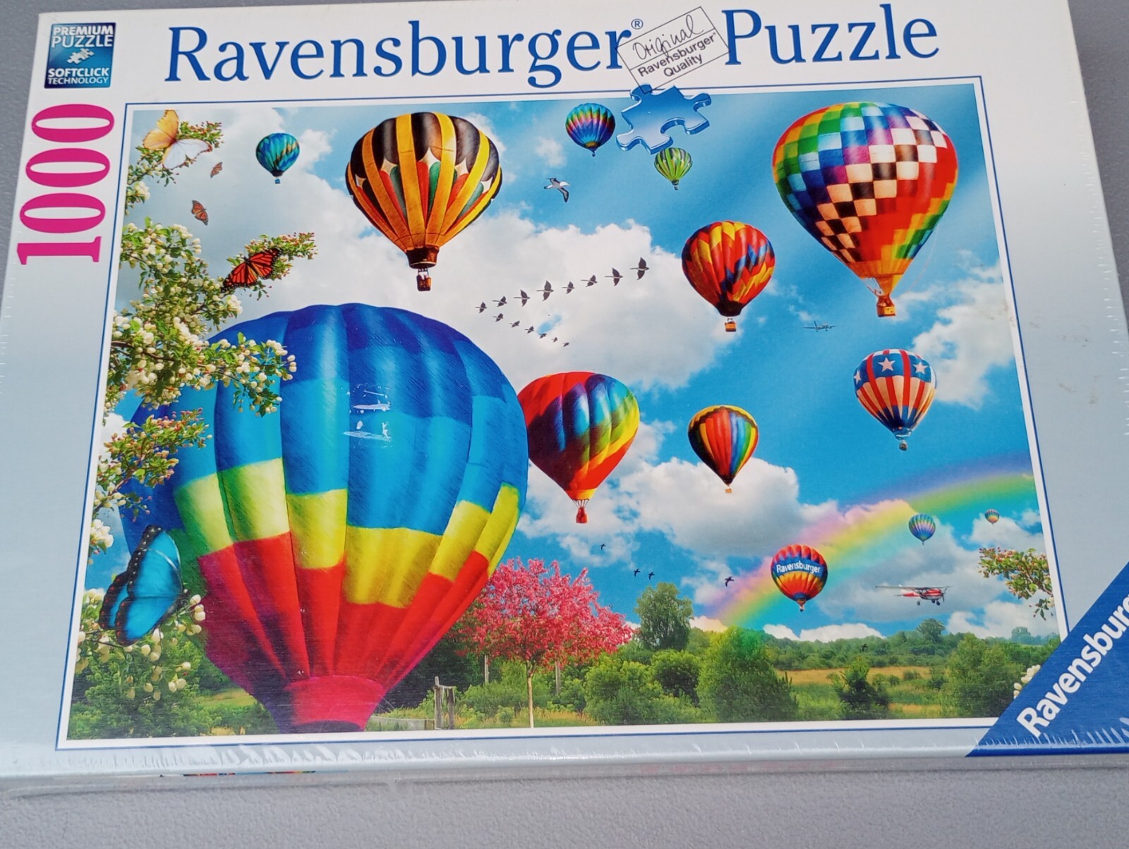 Ravensburger 1000 Piece Premium Puzzle 192052 - "Up, Up & Away" Hot Air ...