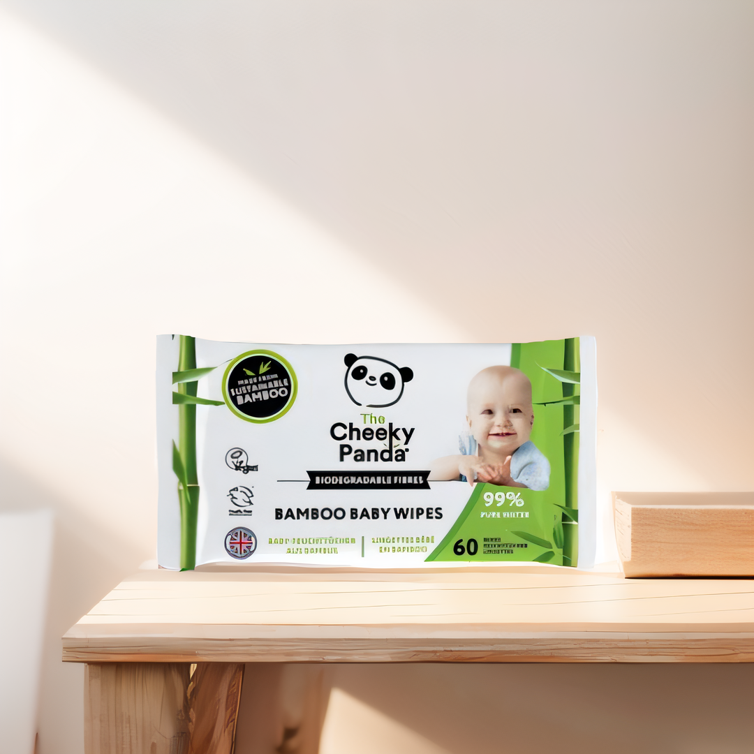 Cheeky Panda Baby Wipes Pack of 60. 2 Packs! Bamboo. 99% Water. Wet ...