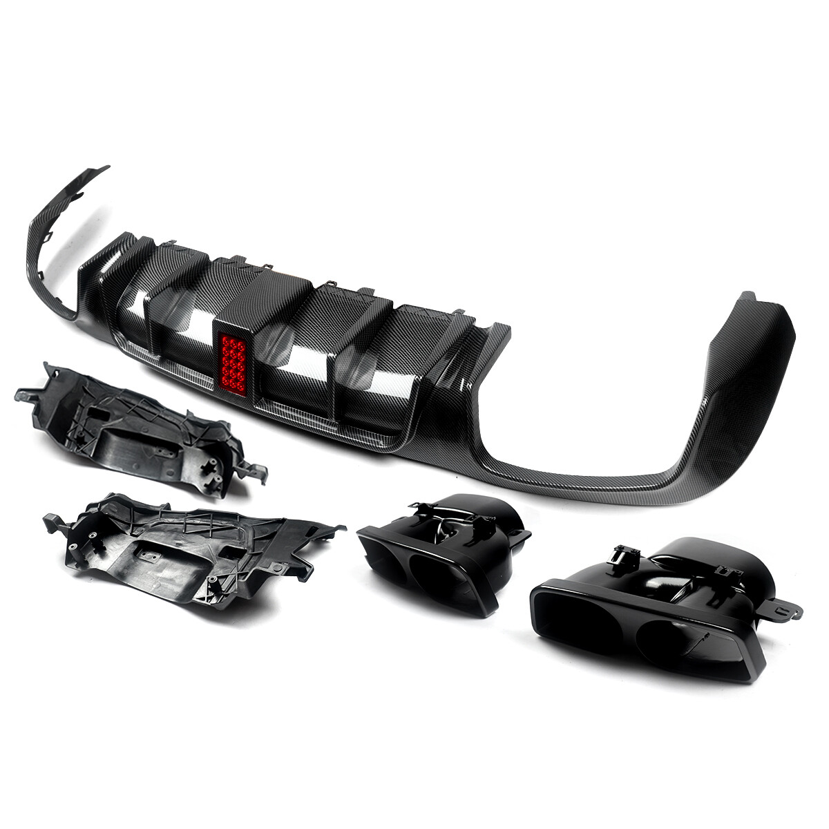 For Mercedes Benz W213 E300 E400 2016-20 E63 Style Rear Diffuser Lip W ...